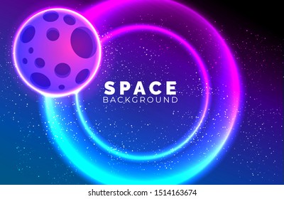 Space Galaxy Background Stars Planets Background Stock Vector (Royalty ...
