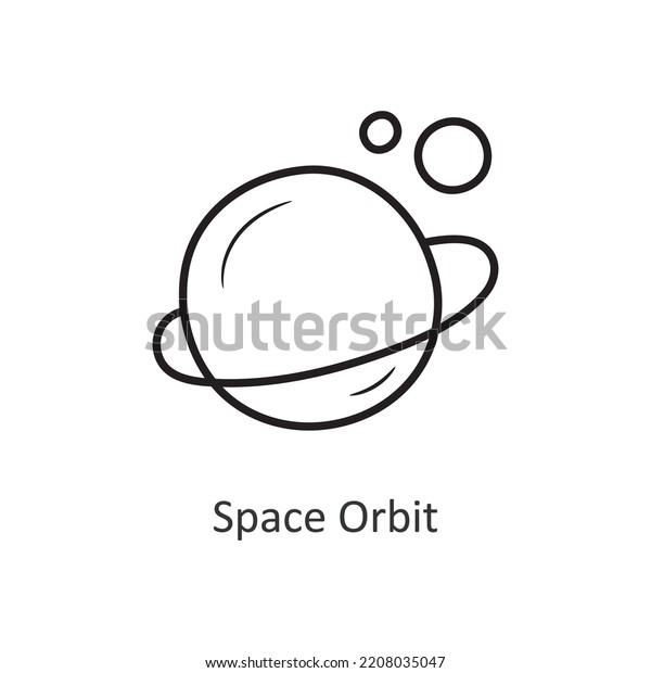 Space Orbit Vector Outline Icon Design Stock Vector (Royalty Free ...