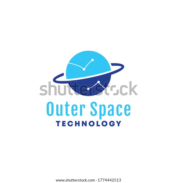 Space Planet Technology Logo Design Mobile Stock Vector (Royalty Free ...