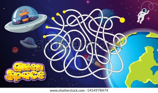 Space Race Game Background Illustration: เวกเตอร์สต็อก (ปลอดค่า ...