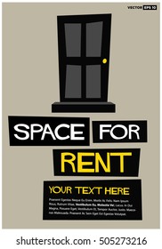 Rent Poster Banner Board Design Text Stock Vector (Royalty Free ...