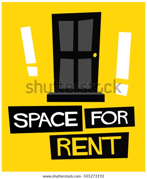 Space Rent Poster Banner Board Design Stock Vector (Royalty Free ...