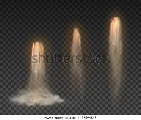 Space Rocket Bomb Smoke Isolated On Stock Vector (Royalty Free) 1476594848