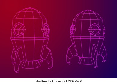 2,743 Rocket wireframe Stock Illustrations, Images & Vectors | Shutterstock