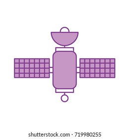 Space Satellite Communication Signal Network Stock Vector (Royalty Free ...