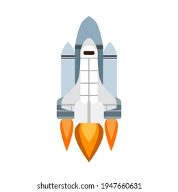 Space Shuttle Fire On White Background Stock Vector (Royalty Free) 1947660631 | Shutterstock