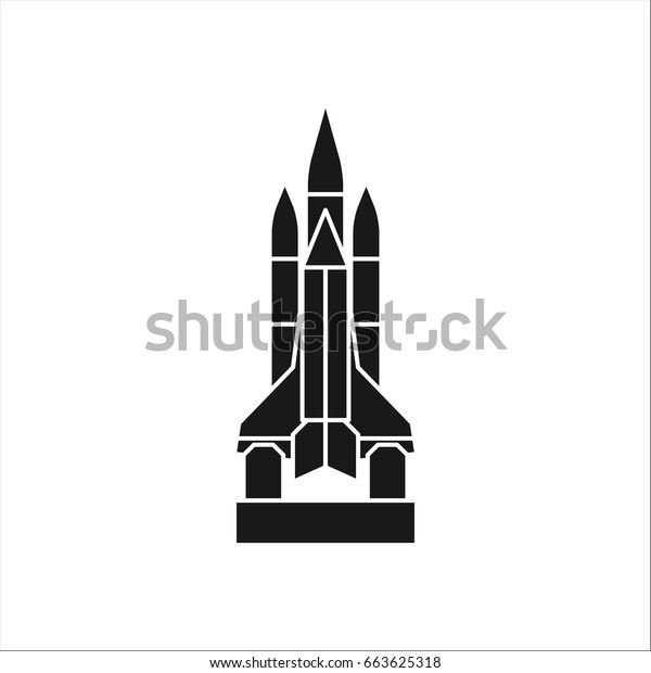 Space Shuttle Symbol Simple Silhouette Icon Stock Vector (Royalty Free ...