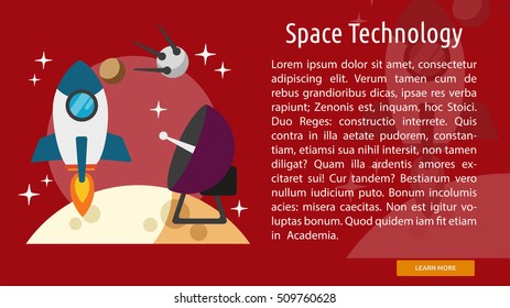Space Technology Conceptual Banner Stock Vector (Royalty Free) 509760628