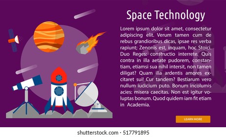 Space Technology Conceptual Banner Stock Vector (Royalty Free ...