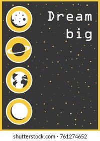 Space Themed Card Design Stock Vector (Royalty Free) 761274652 ...