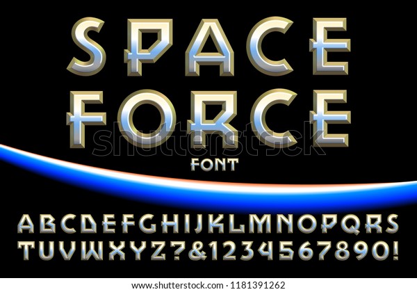 Space Themed Vector Font Alphabet Stylized Stock Vector (Royalty Free ...