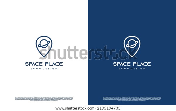 Space Travel Logo Design Space Location Stock Vector (Royalty Free ...