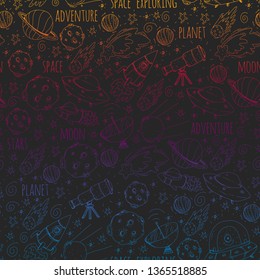 Space Vector Illustration Science Technology Pattern Stock Vector ...