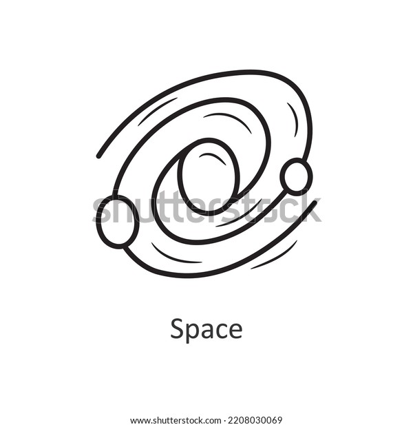 Space Vector Outline Icon Design Illustration Stock Vector (Royalty ...
