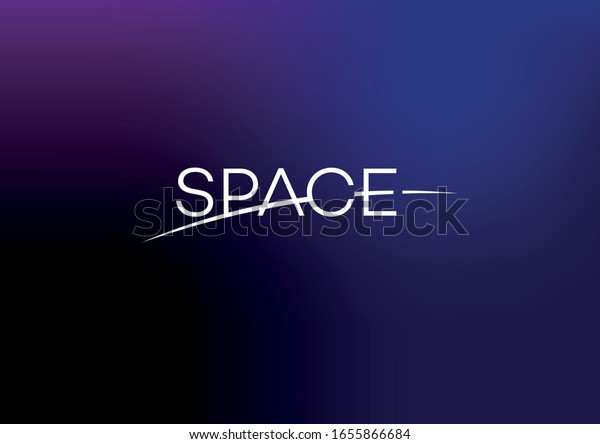 Space Word Logo On Cosmic Background Stock Vector (Royalty Free ...