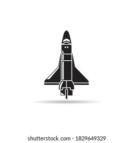 Spacecraft Icon On White Background Vector Stock Vector (Royalty Free ...