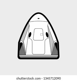 Falcon 9 Spacex Isolated Shipped By Stock Vector (Royalty Free ...