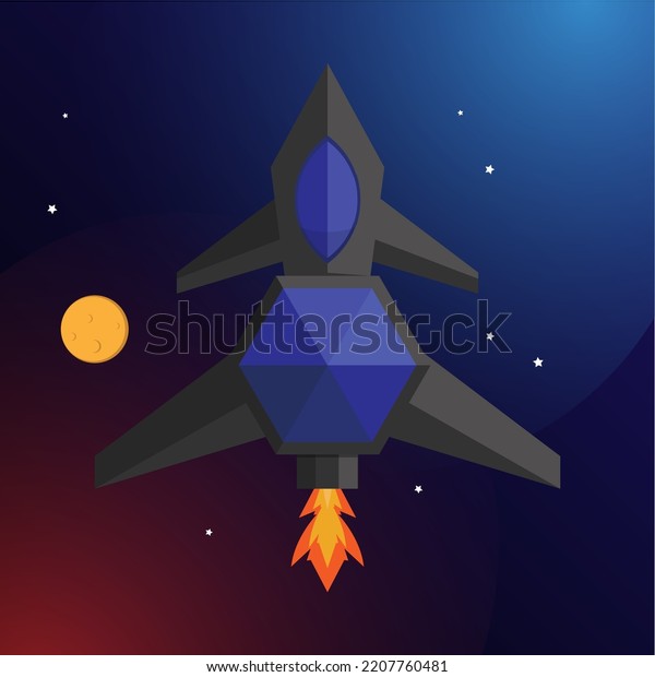 Spaceship Vector Illustration Good Banner Billboard Stock Vector ...