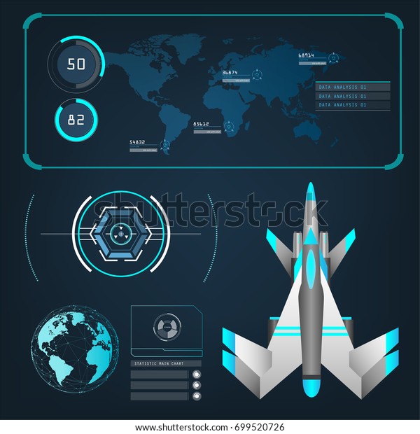 Spaceships Aircraft Future Sight Action Mode Stock Vector (Royalty Free ...