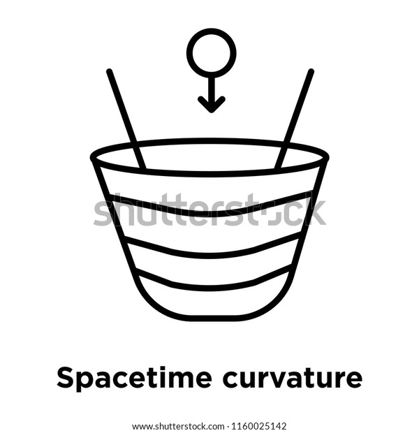 Spacetime Curvature Icon Vector Isolated On Stock Vector (Royalty Free ...