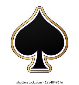 Spade Card Symbol Stock Vector (Royalty Free) 1254849676 | Shutterstock