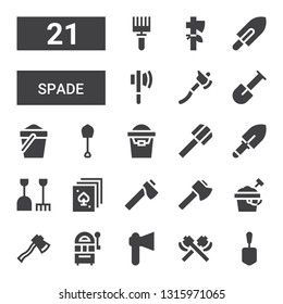 Spade Icon Set Collection 21 Filled Stock Vector (Royalty Free ...