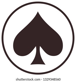 Spade Round Sign Stock Vector (Royalty Free) 1329348560 | Shutterstock