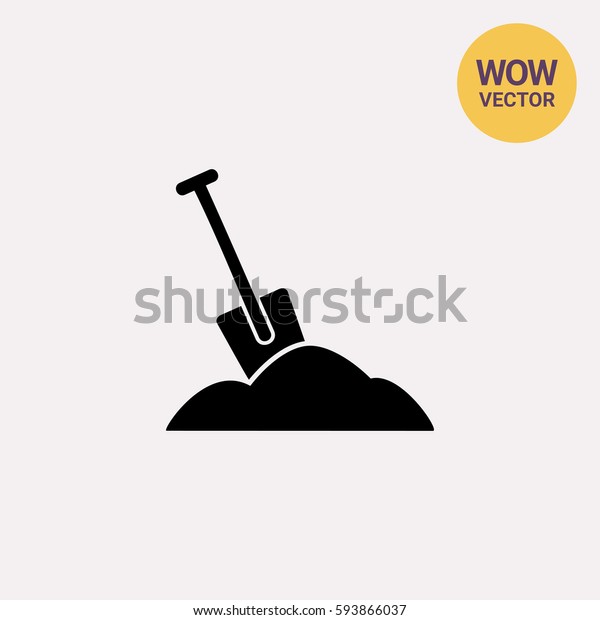 Stock vektor „Spade Work Concept Icon“ (bez autorských poplatků) 593866037