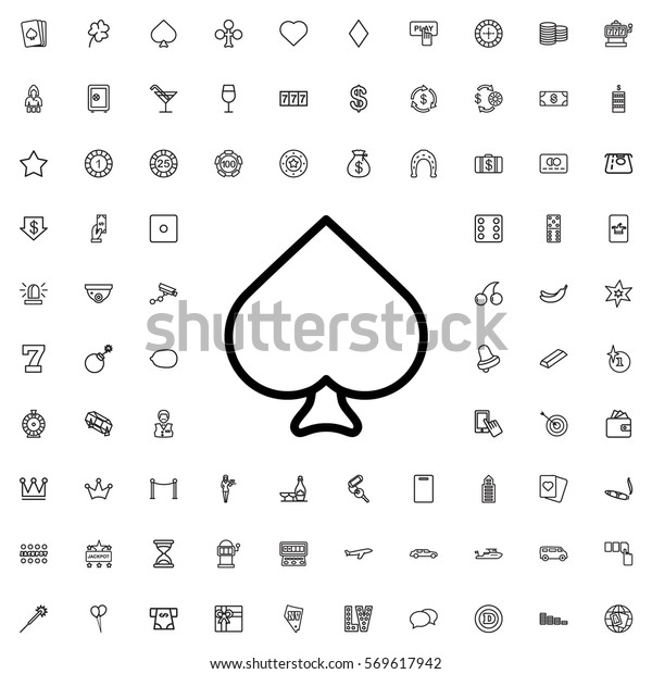 Spades Icon Illustration Isolated Vector Sign Stock Vector (Royalty ...