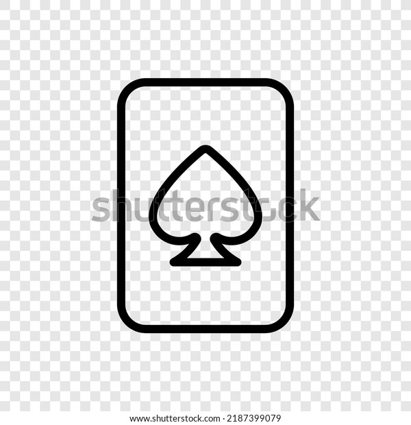 Spades Playing Card Simple Icon Vector Stock Vector (Royalty Free ...
