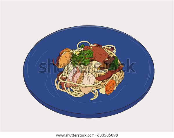 Spaghetti Hand Drawn Sketch Vector Stock Vector (Royalty Free ...
