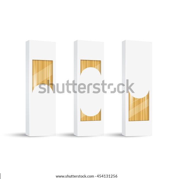 Spaghetti Pasta Package Isolated On White Stock Vector (Royalty Free ...