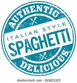 Spaghetti Rubber Stamp Stock Vector (Royalty Free) 263631323 | Shutterstock