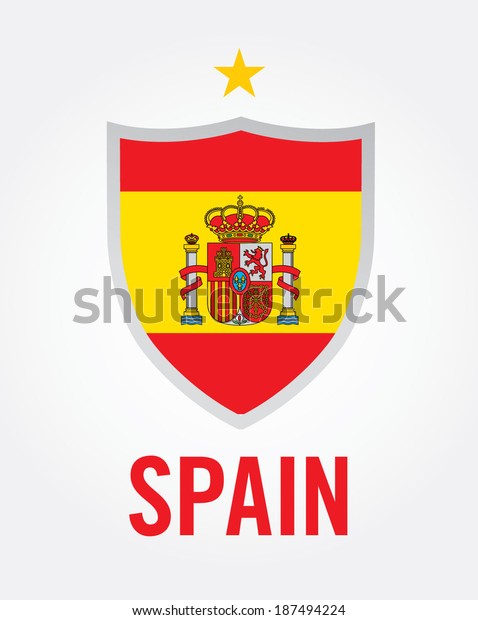 Spain Championship Soccer Crest - Vector