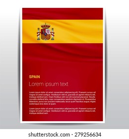 Spain Flag Brochure Vector Flyer Cover Stock Vector (Royalty Free ...