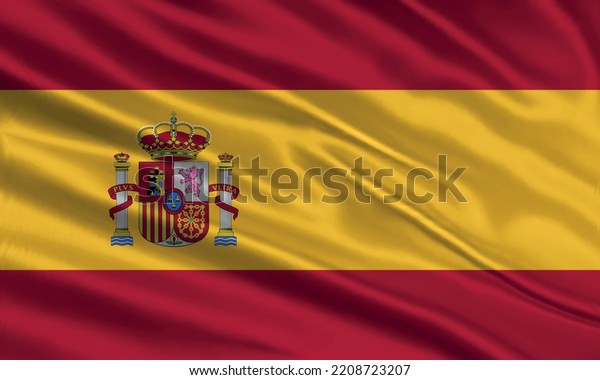 Spain Flag Design Waving Spanish Flag Stock Vector (Royalty Free ...