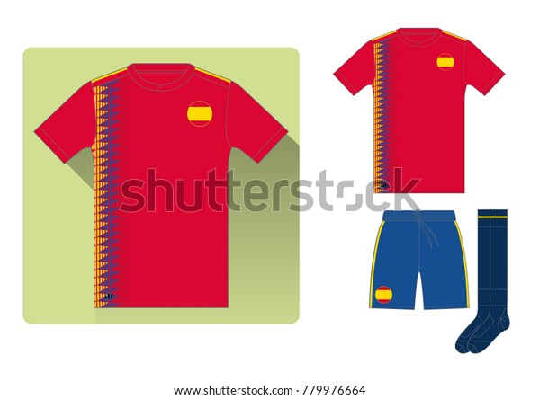 Spain Football Kit Stock Vector (Royalty Free) 779976664 | Shutterstock