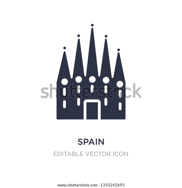 Spain Icon On White Background Simple Stock Vector (Royalty Free ...