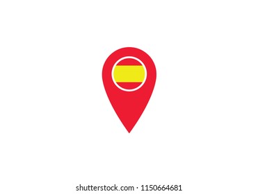 Spain Location Pin Navigation Label Map Stock Vector (Royalty Free ...