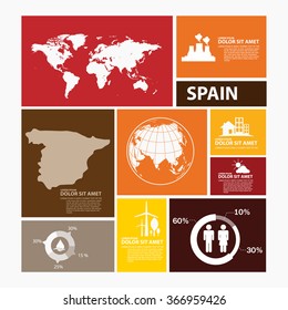 Spain Map Infographic Stock Vector (Royalty Free) 366959426 | Shutterstock