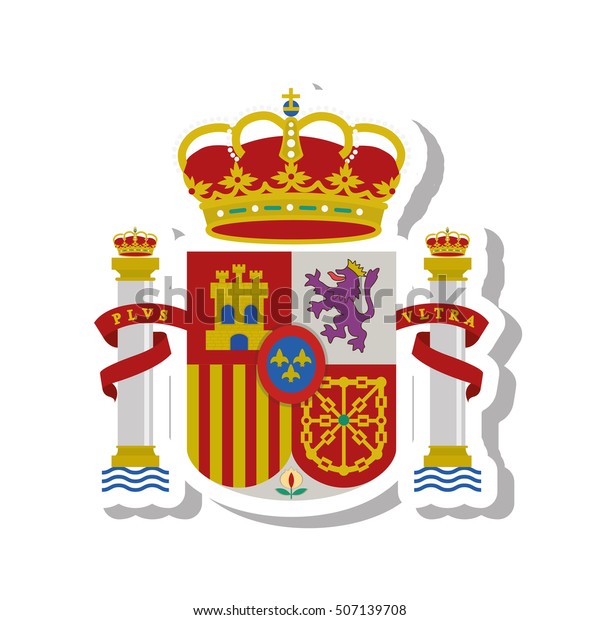 Spain Shield Crown Isolated Icon Vector Stock Vector (Royalty Free ...