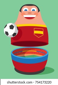 Spain Soccer Mascot Stock Vector (Royalty Free) 754173220 | Shutterstock