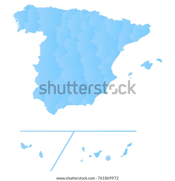 Spainprovinces Map Blue Pastel Graphic Background Stock Vector (Royalty ...