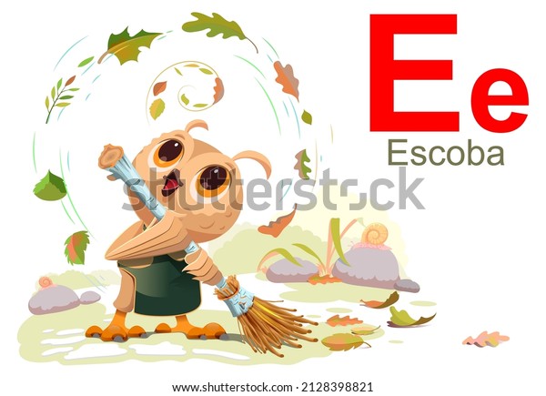 Letra española del alfabeto abc e: vector de stock (libre de regalías ...