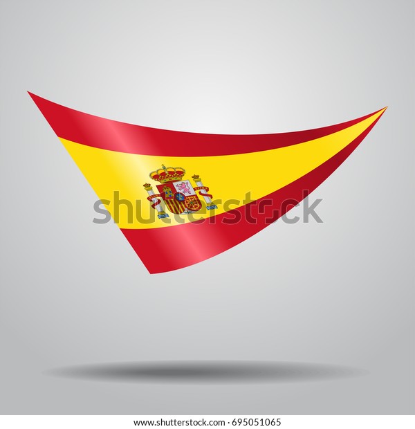 Spanish Flag Wavy Abstract Background Vector Stock Vector (Royalty Free ...
