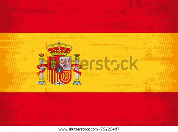 Spanish Grunge Flag Flag Spain Texture Stock Vector (Royalty Free ...
