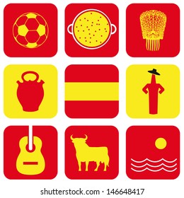 Spanish Icons Stock Vector (Royalty Free) 146648417 | Shutterstock