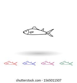 Spanish Mackerel Multi Color Icon Simple Stock Vector (Royalty Free ...
