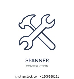 Spanner Icon Spanner Linear Symbol Design Stock Vector (Royalty Free ...