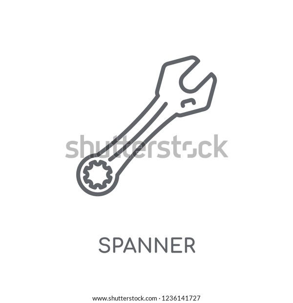 Spanner Linear Icon Modern Outline Spanner Stock Vector (Royalty Free ...